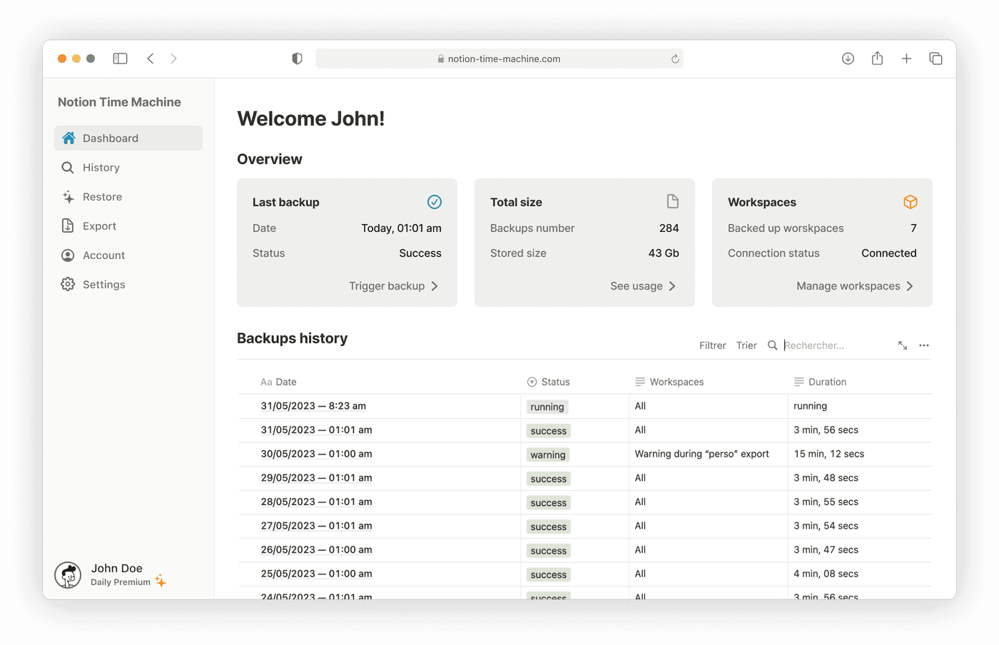 Notion Time Machine Making Your Notion Data Safe